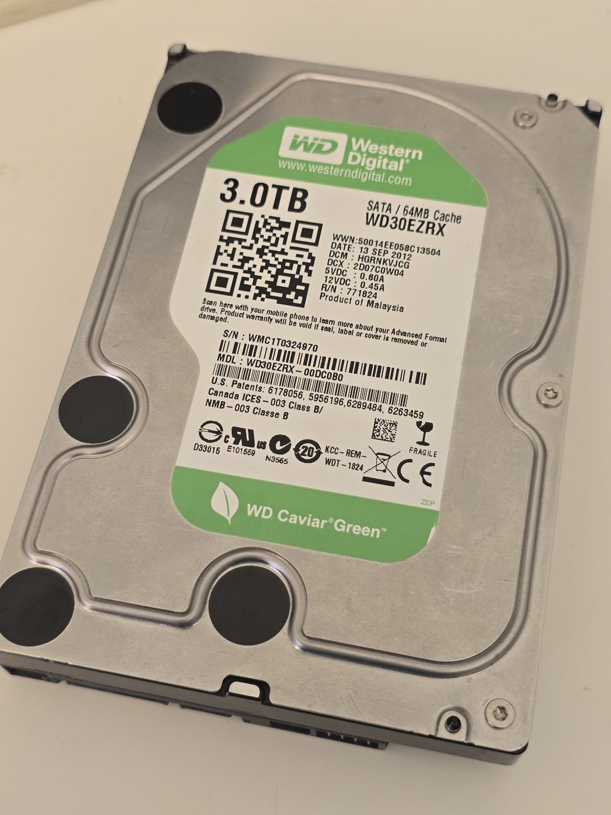 Hard disk 3TB WD Green interni 3,5