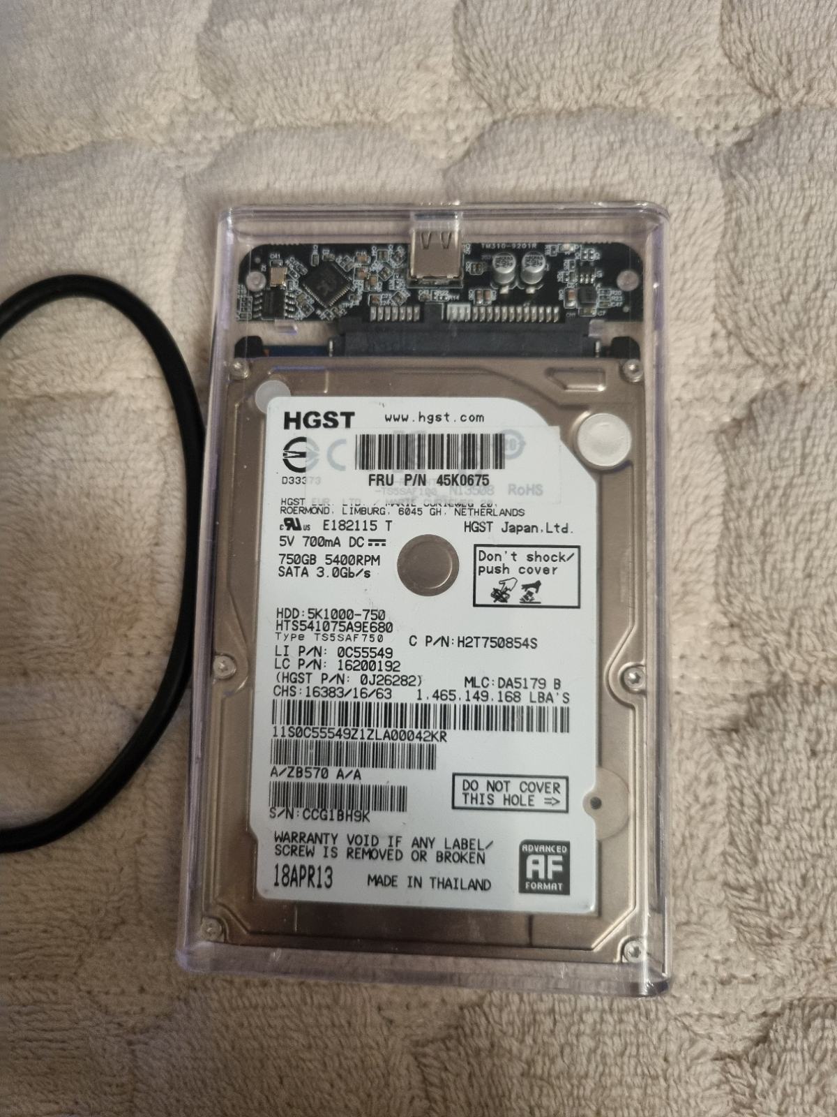 Hard disk 750GB vanjski