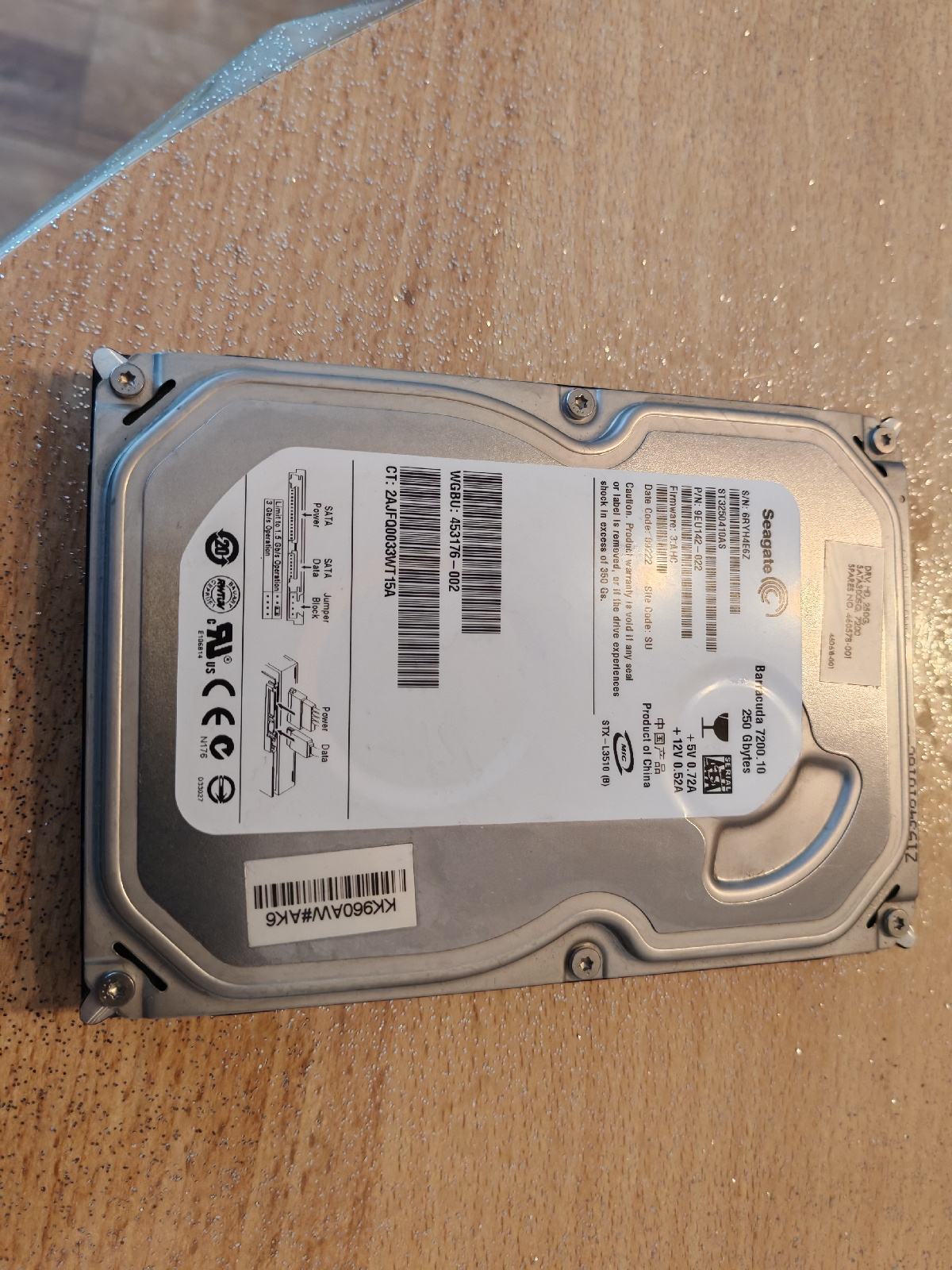 Hard disk Seagate 250gb, sata