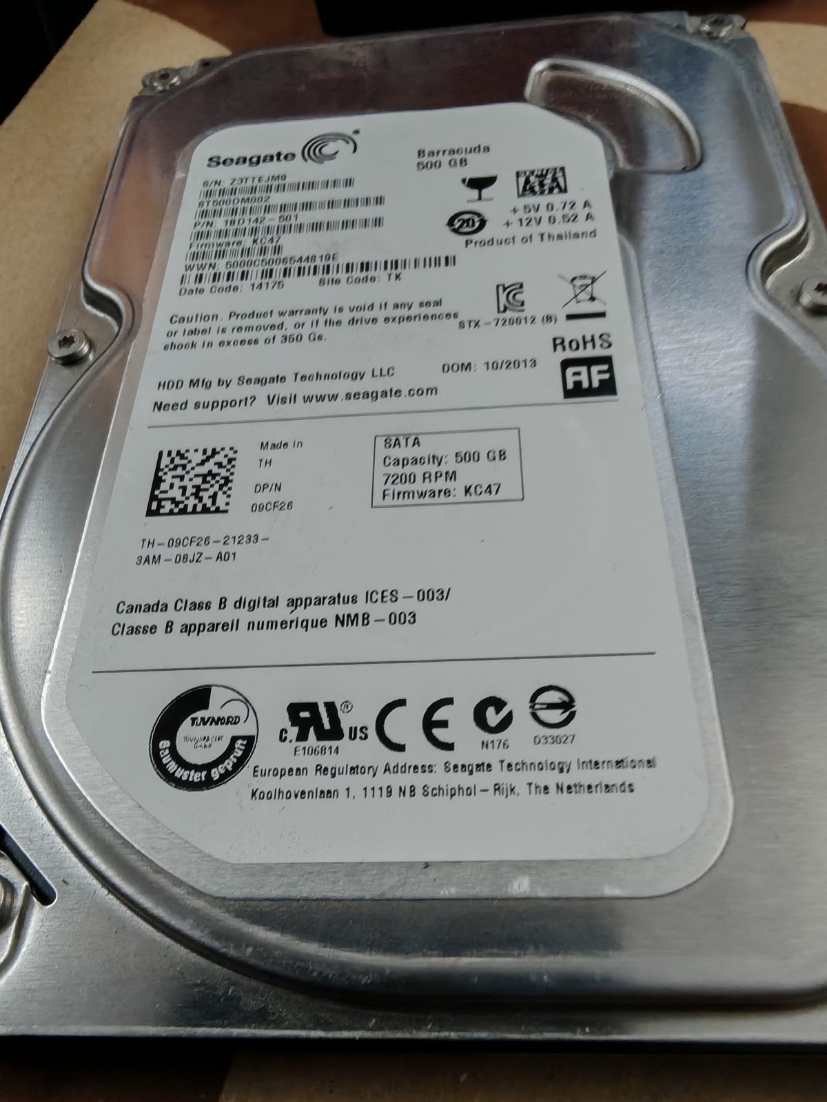 Hard disk Seagate 500gb