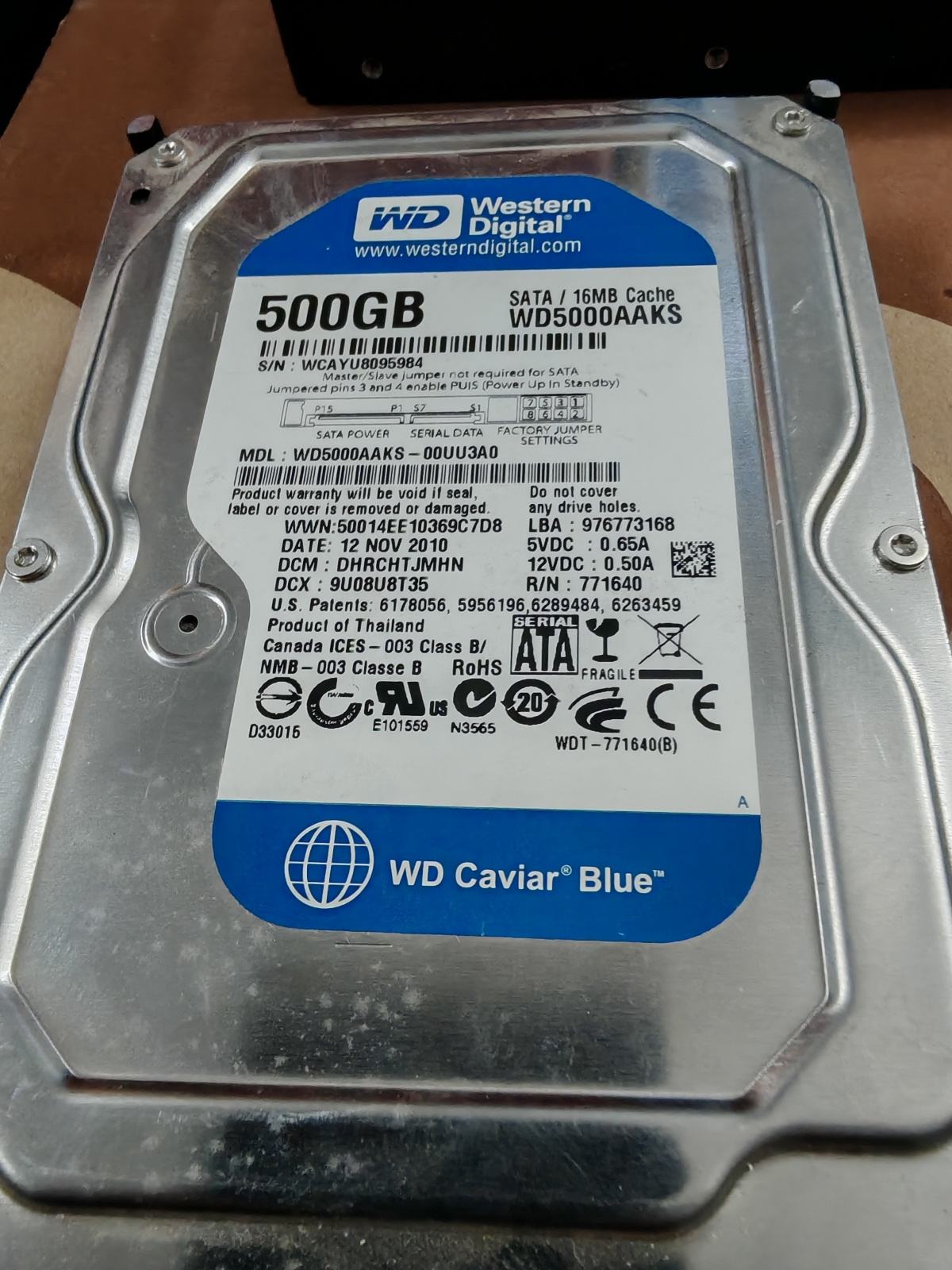 Hard disk Western Digital Blue 500gb