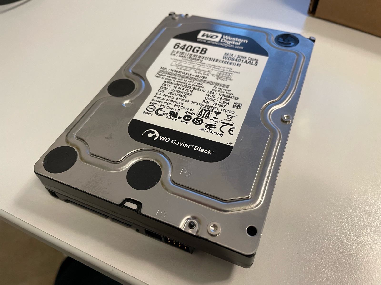 Hard disk Western Digital WD Black 640 GB (dostupna 2 kom)