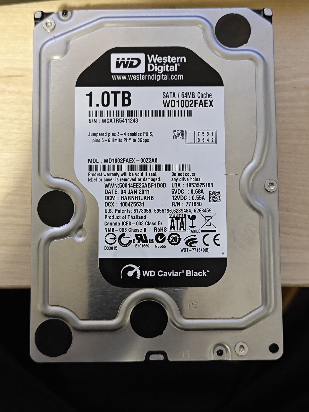 HDD 1 TB WD Black