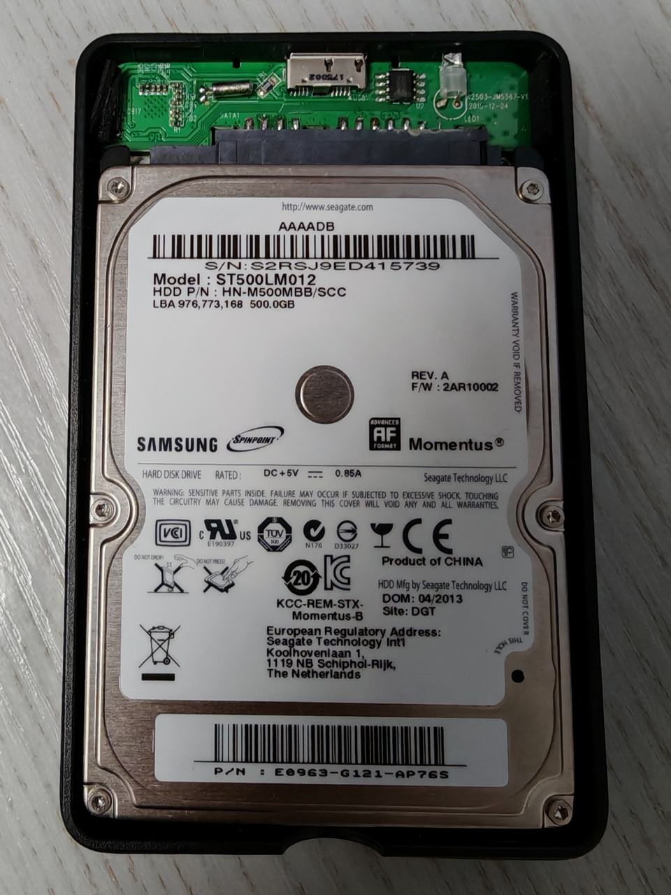 HDD 500GB 2,5 Seagate Momentus + USB 3.0 vanjsko kućište