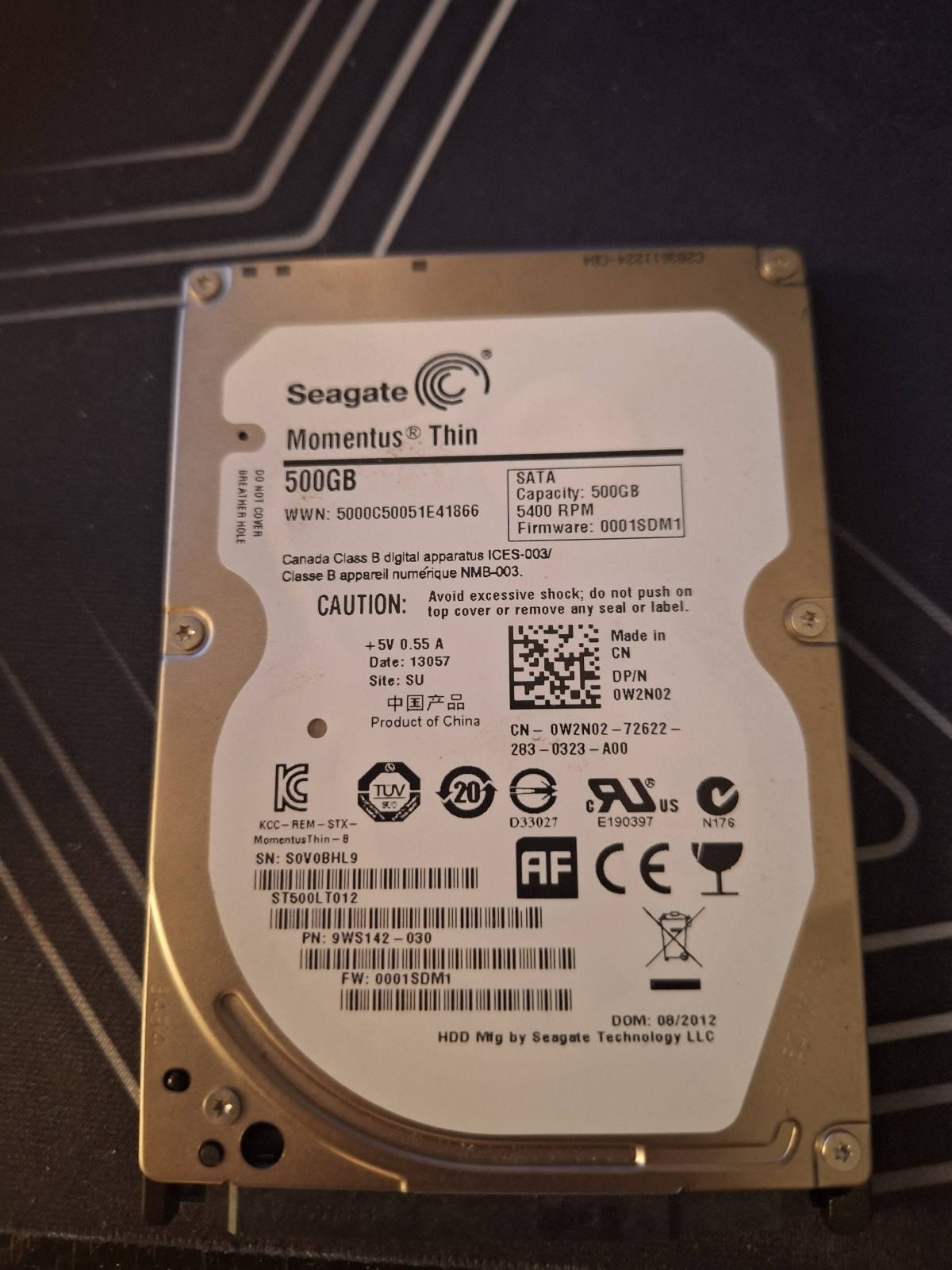 HDD Seagate Momentus Thin, 500gb