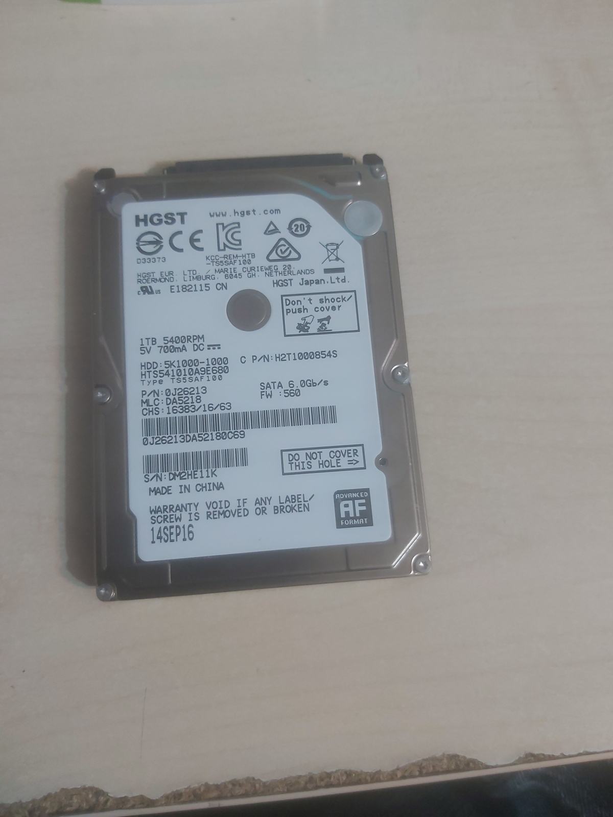 HDD SATA 2.5 500 GB