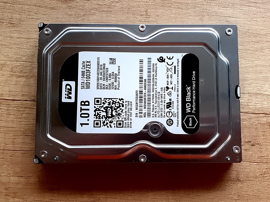 HDD WD Black Performance, HDD 3.5, 1TB, SATA6Gb/s, 7.2K