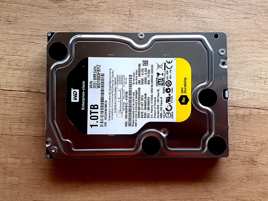 HDD WD Re4 Enterprise, HDD 3.5, 1TB, SATA6Gb/s, 7.2K