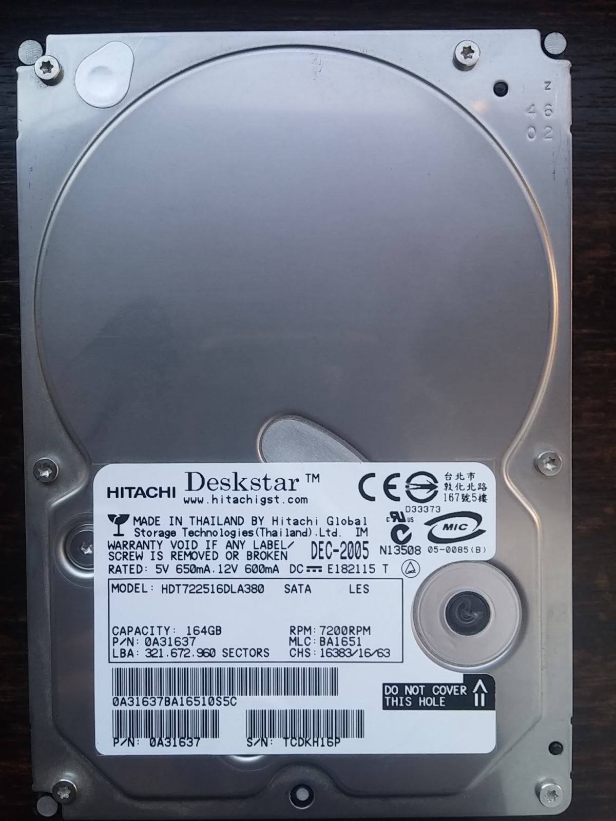 Hitachi Deskstar 160 GB