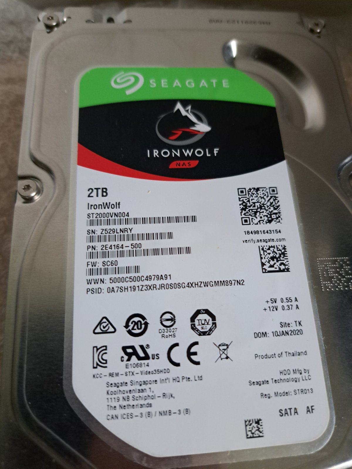 Seagate 2TB 3.5 5900rpm, 64MB, IronWolf , ST2000VN004