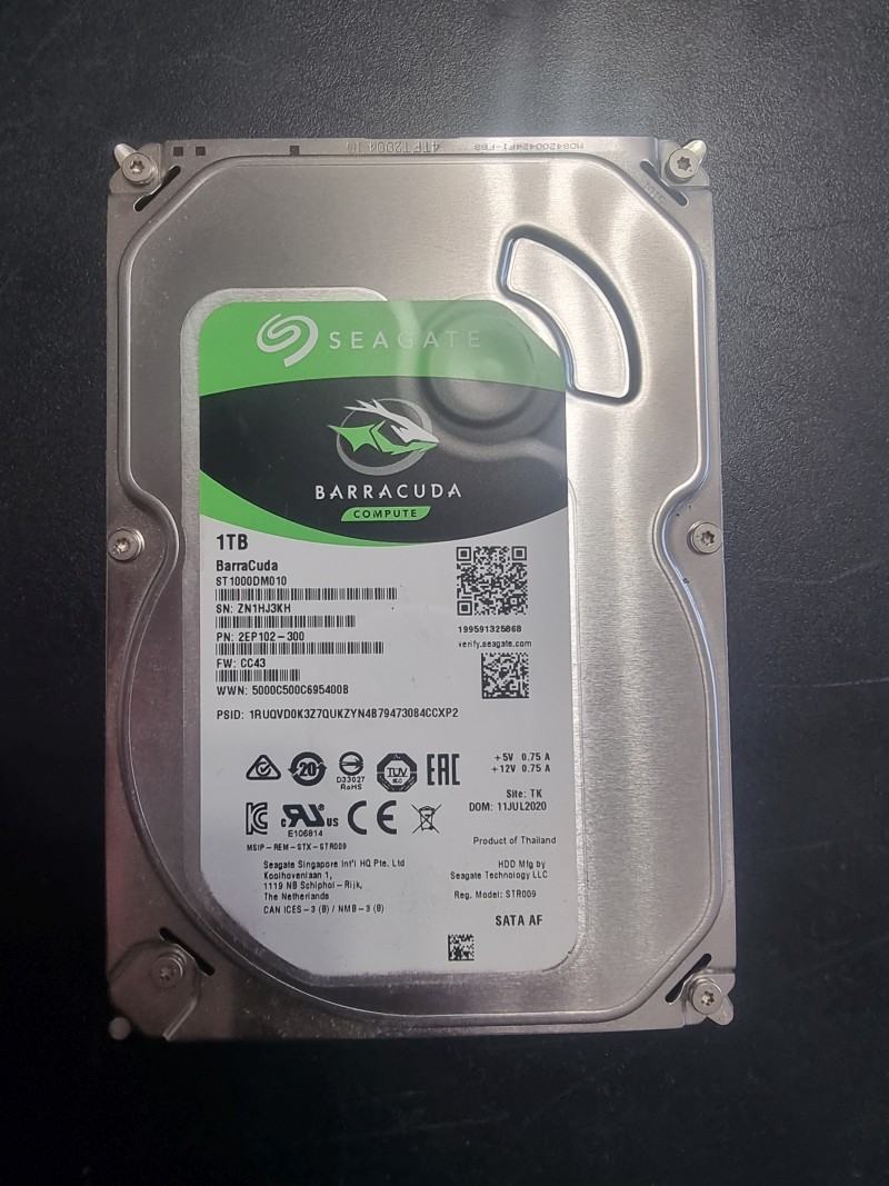 Seagate Barracuda ST1000DM010 HDD, 1TB, SATA, SATA3, 7200rpm, 64MB Cac