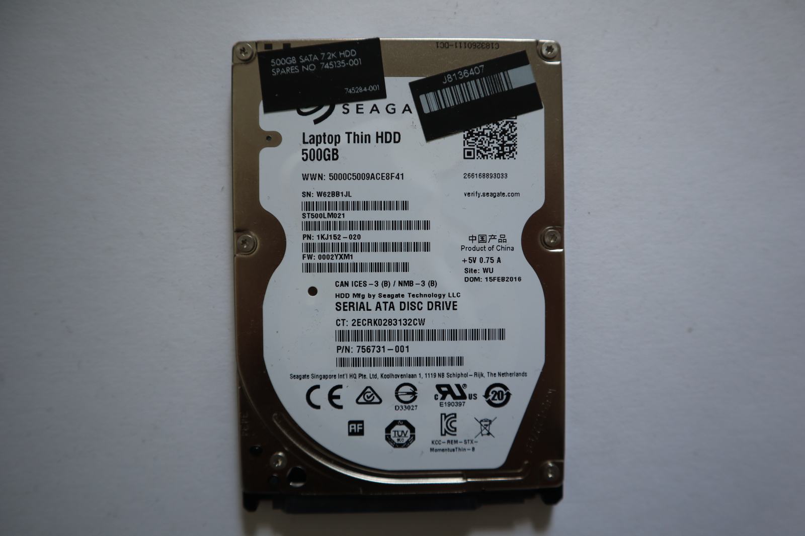 Seagate Laptop Thin 500GB 2.5 SATA3 HDD