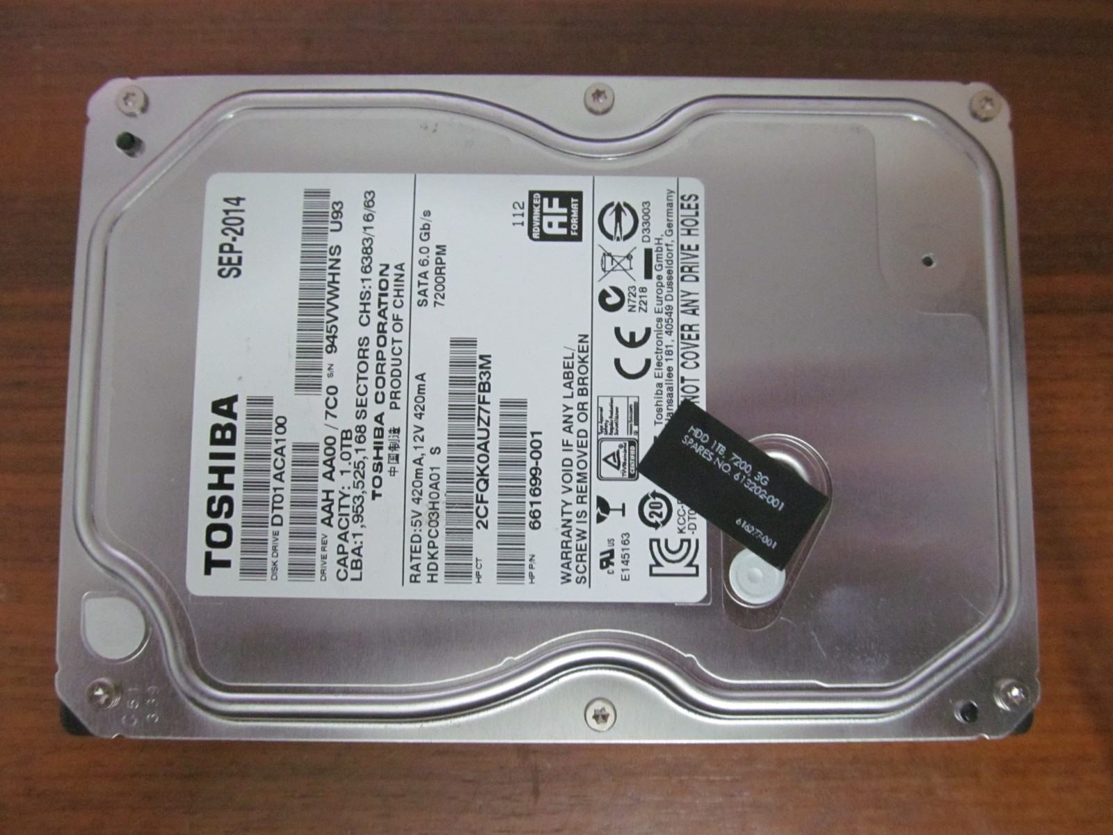 TOSHIBA 1 TB - 32 MB SATA III - 26.02.2025. - disk 4/9