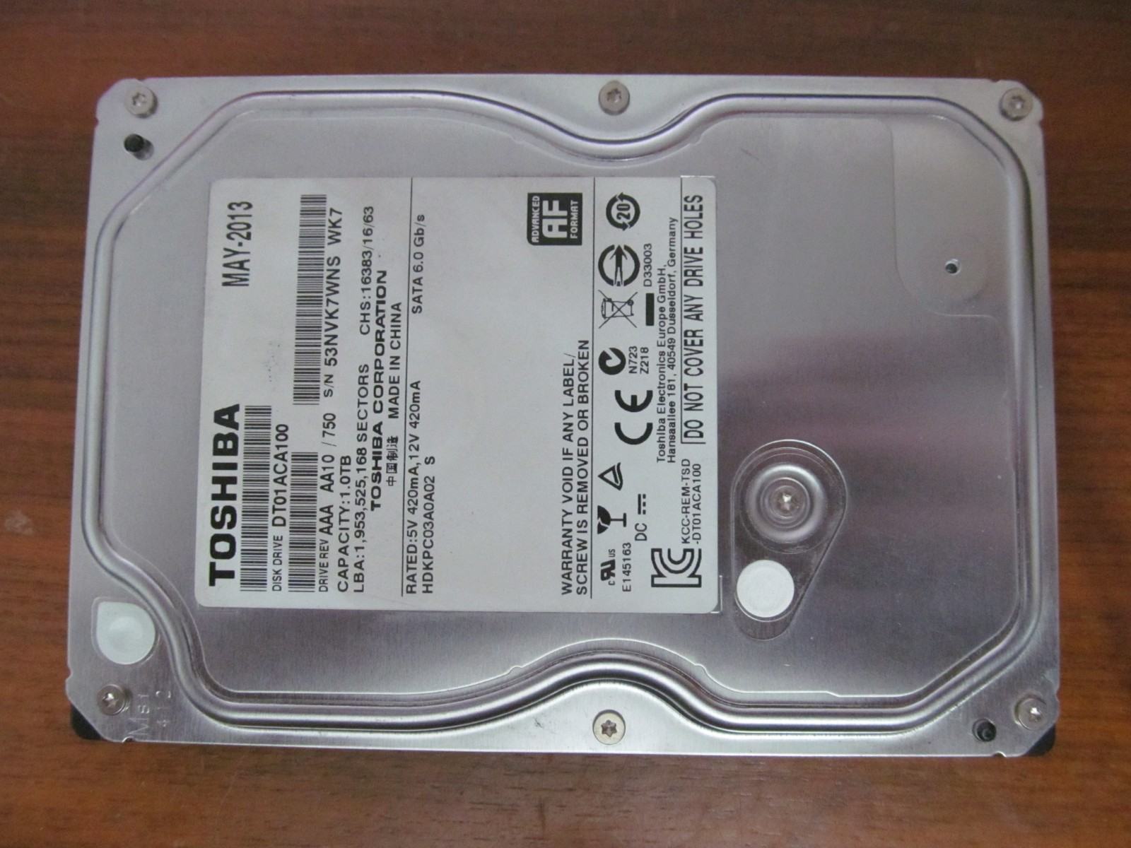 TOSHIBA 1 TB - 32 MB SATA III - 26.02.2025. - disk 6/9