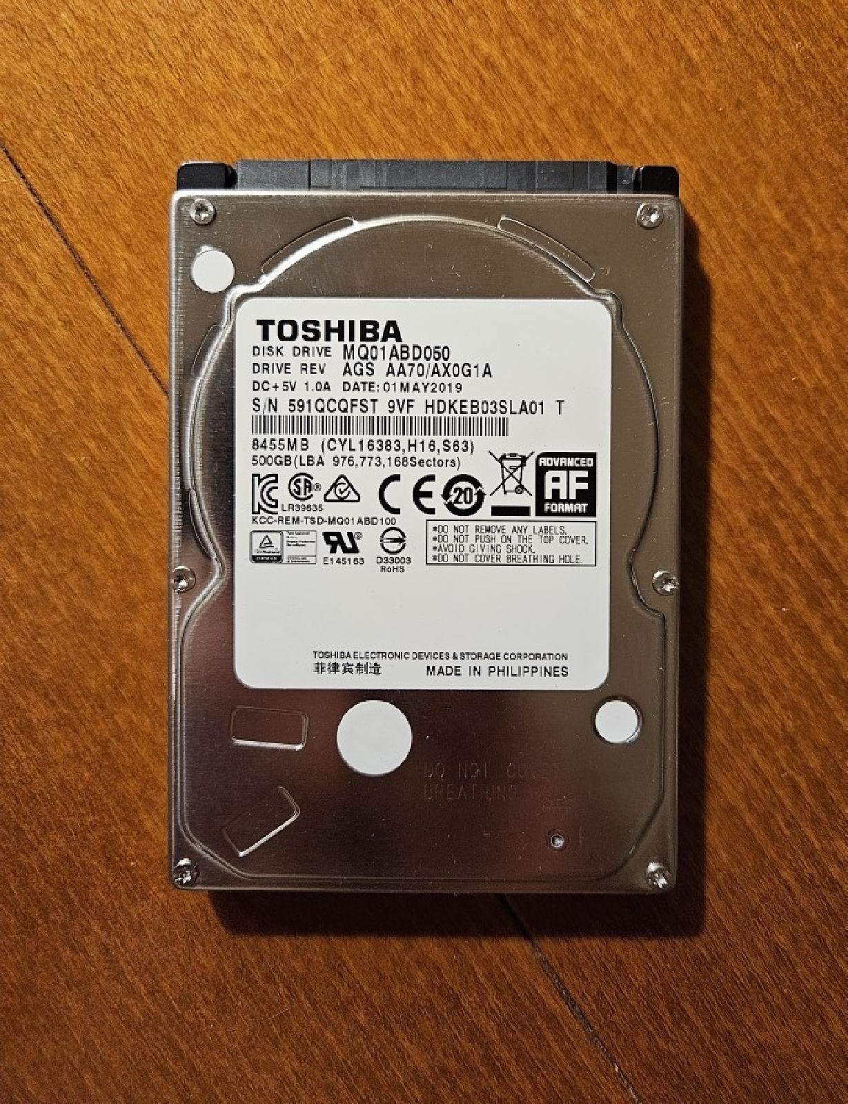 Toshiba Hard Disk 500GB