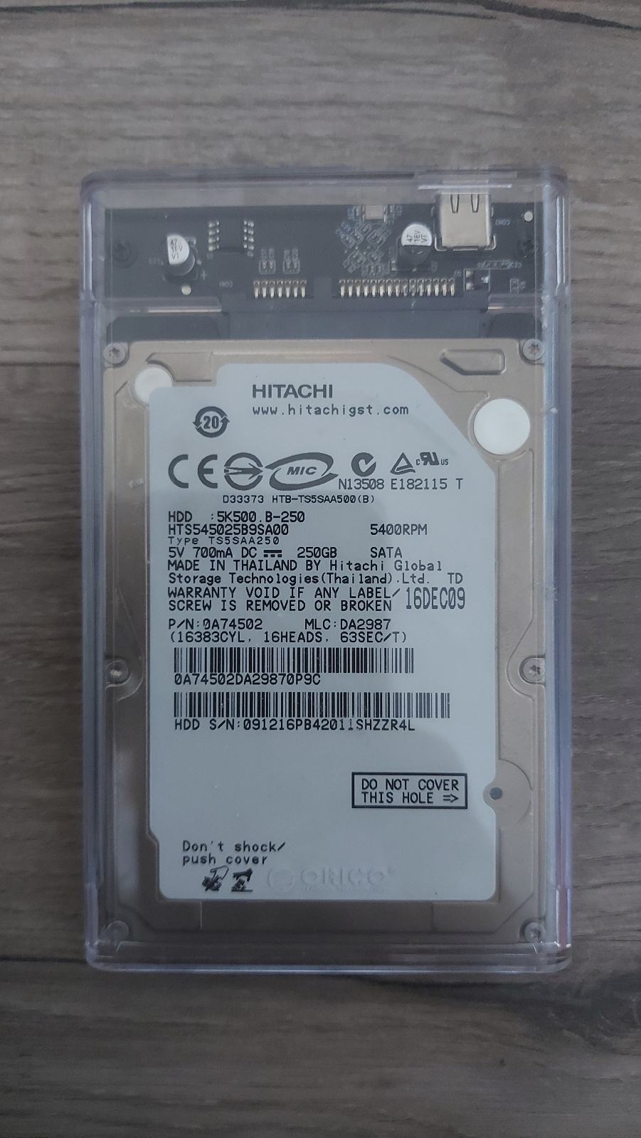 USB-C Vanjski HDD 250GB