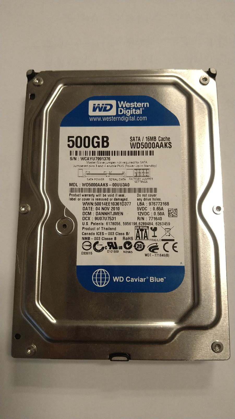 Hard disk tvrdi disk WD Blue 500 GB har disk sata 3.5