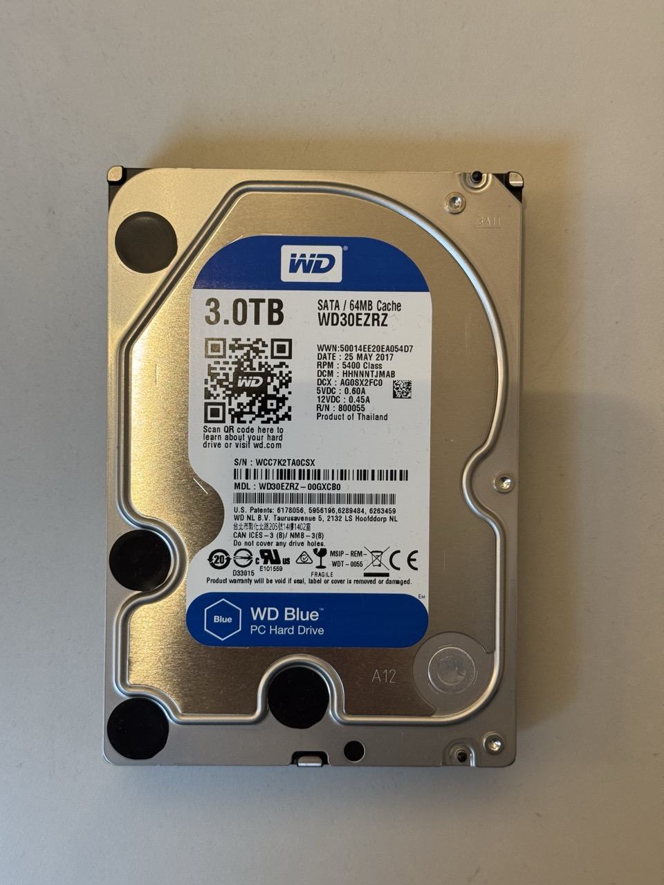 WD Blue HDD 3TB SATA 3.5