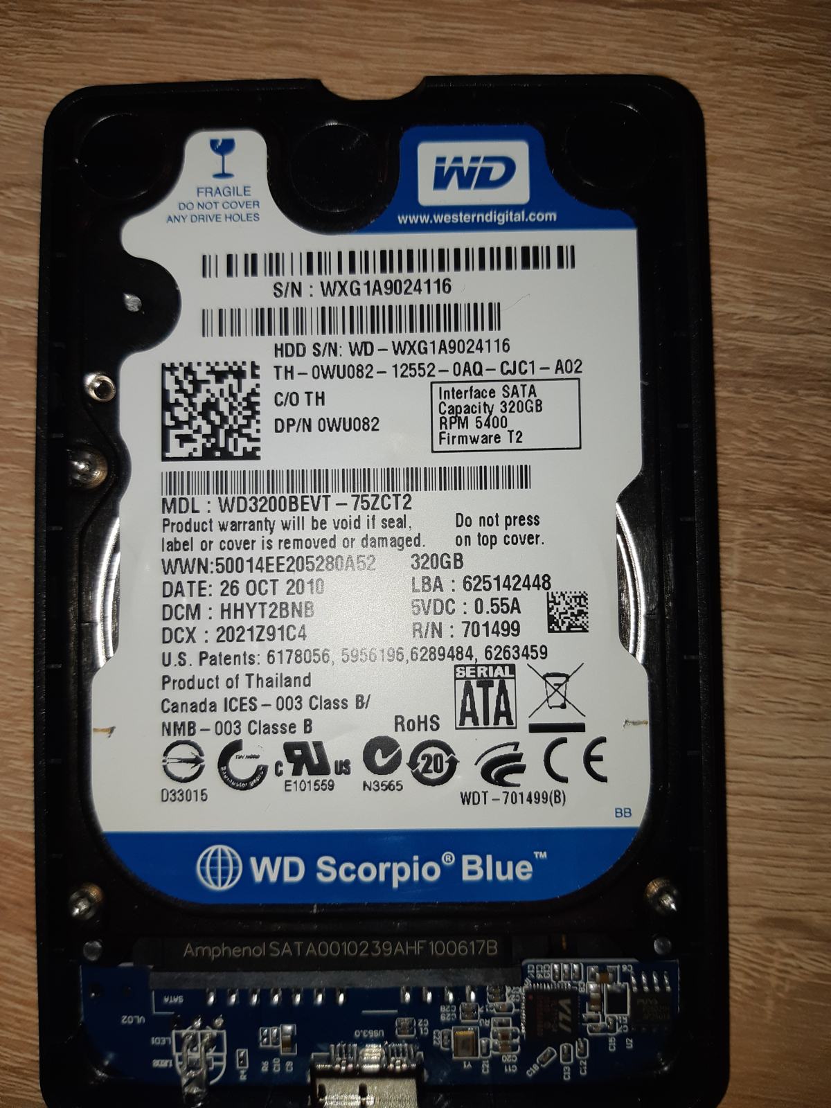 WD Scorpio Blue 320 gb