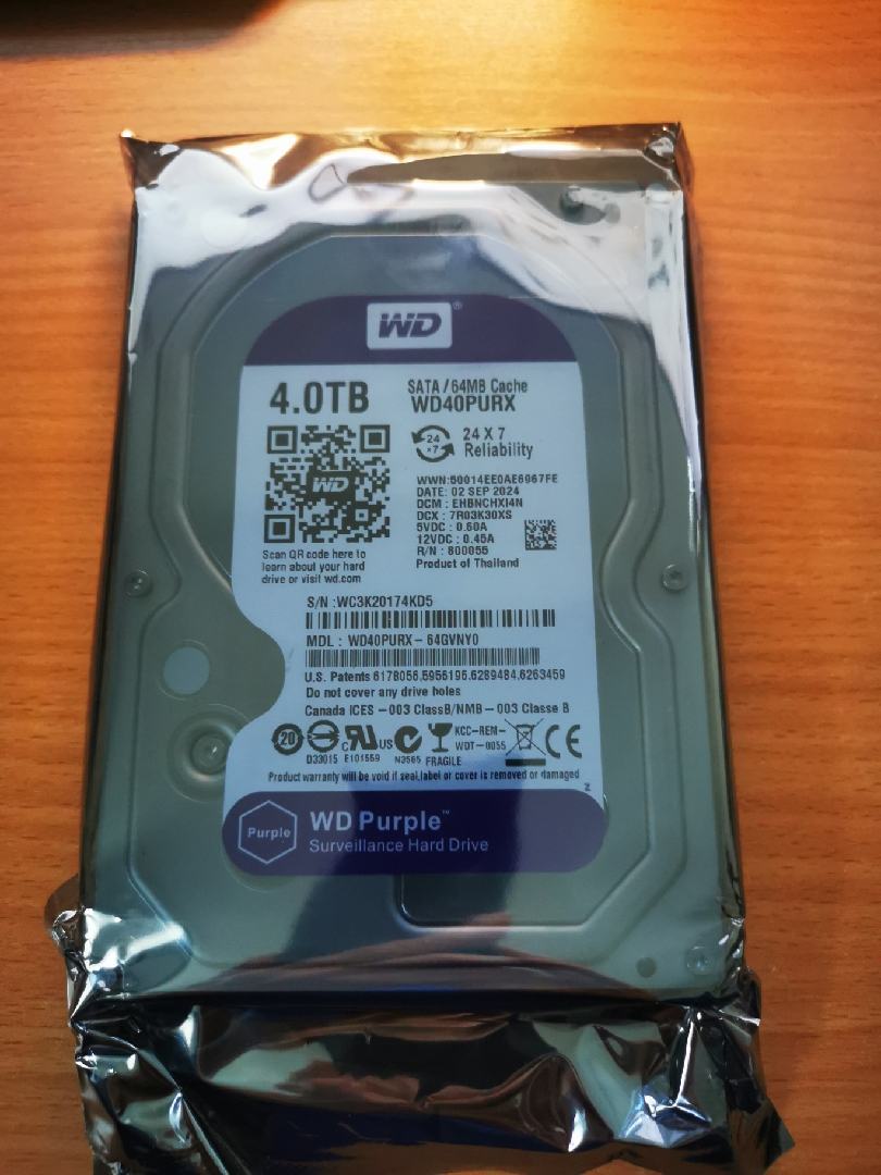 Western Digital 4TB 3.5 (WD Purple za video nadzor), 24/7, JAMSTVO