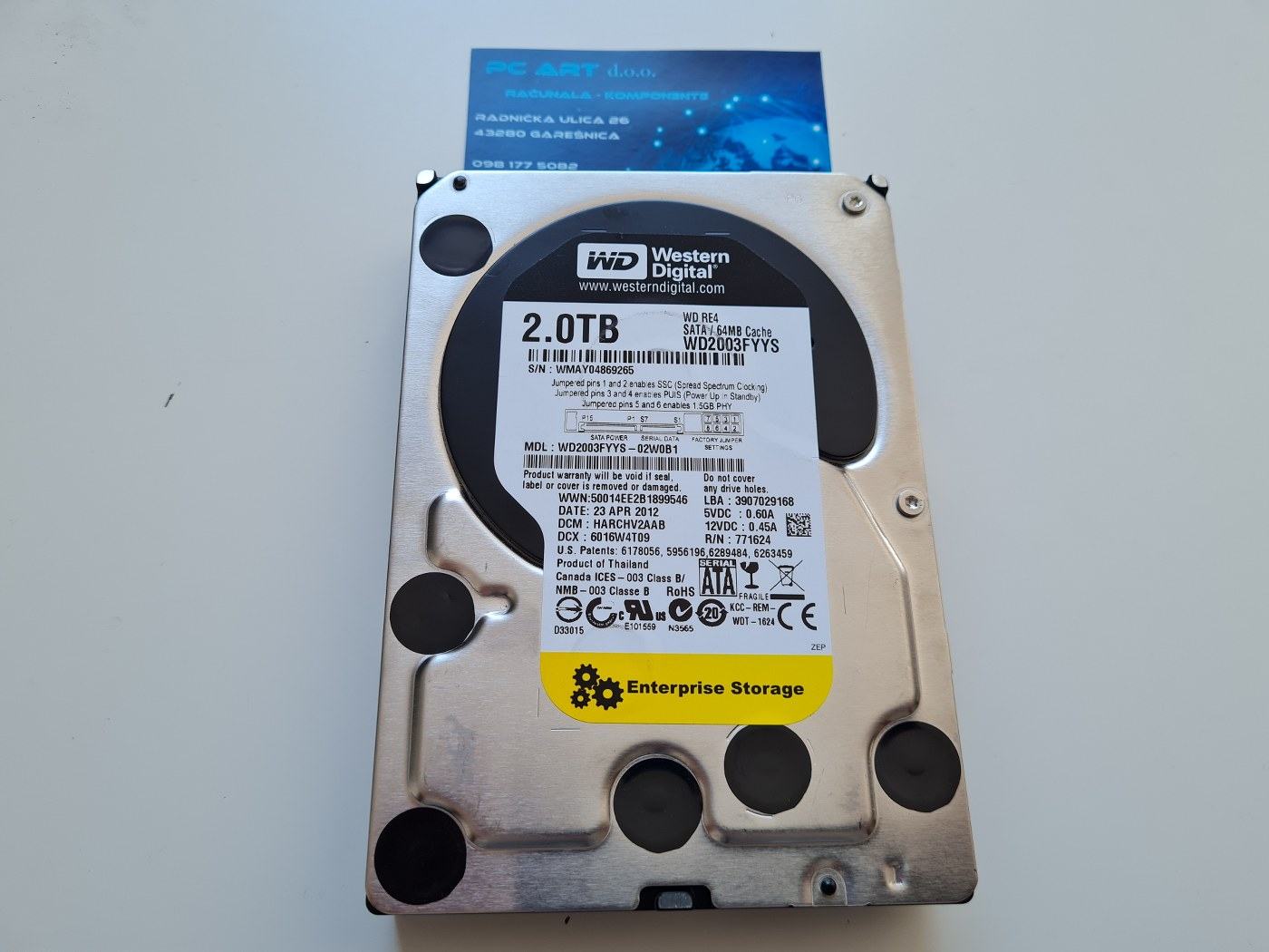 Western Digital WD2003FYYS 2TB 3.5 SATA HDD - Račun / R1 / Jamstvo