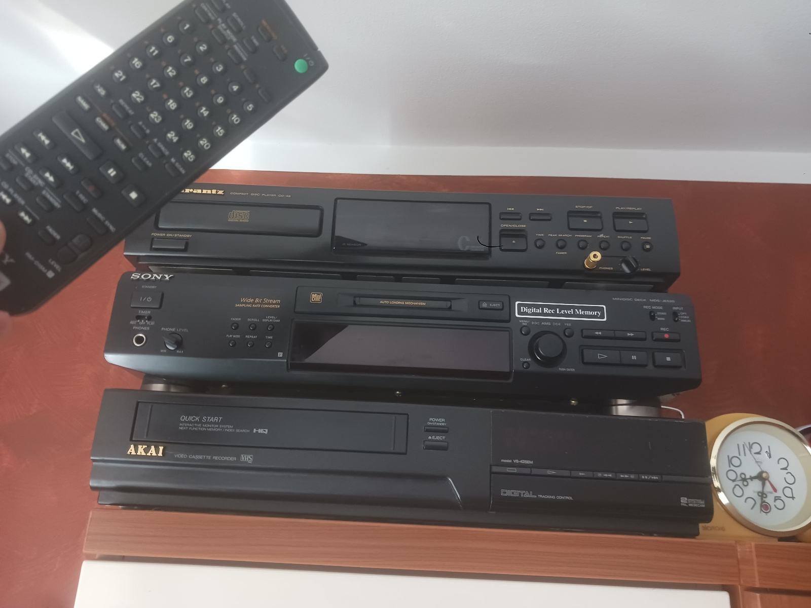 Sony Minidisc player mds-je520 i Marantz CD player