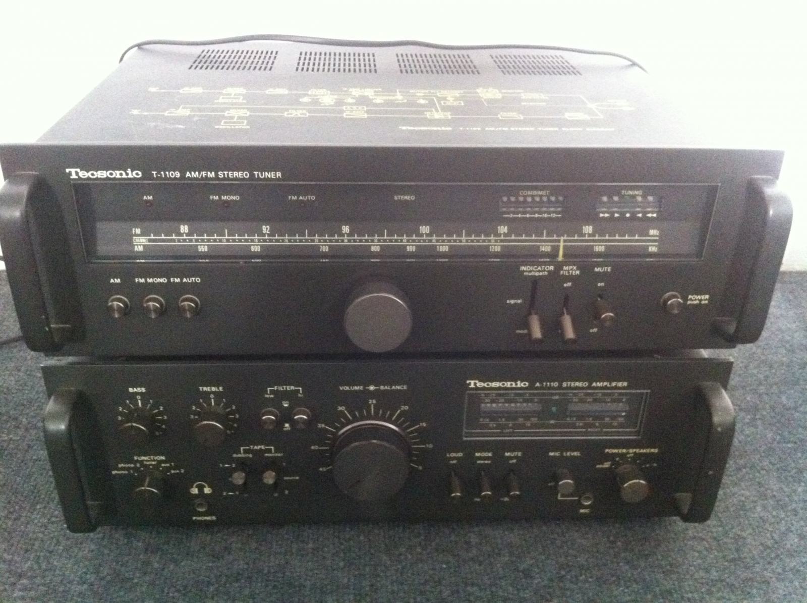 Tecsonic A-1110 Stereo Amplifier + Tecsonic T-1109 Stereo Tuner