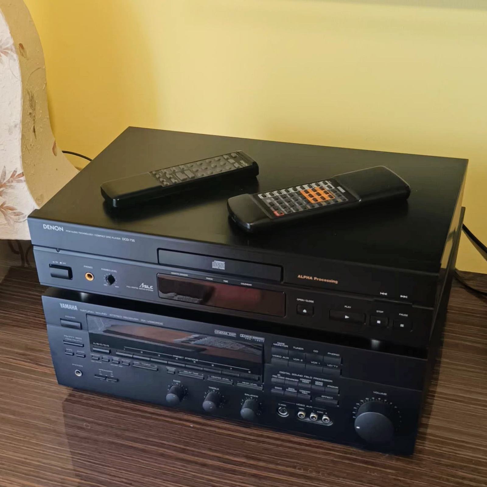 Receiver Yamaha RX-V590RDS i CD Player Denon DCD-735