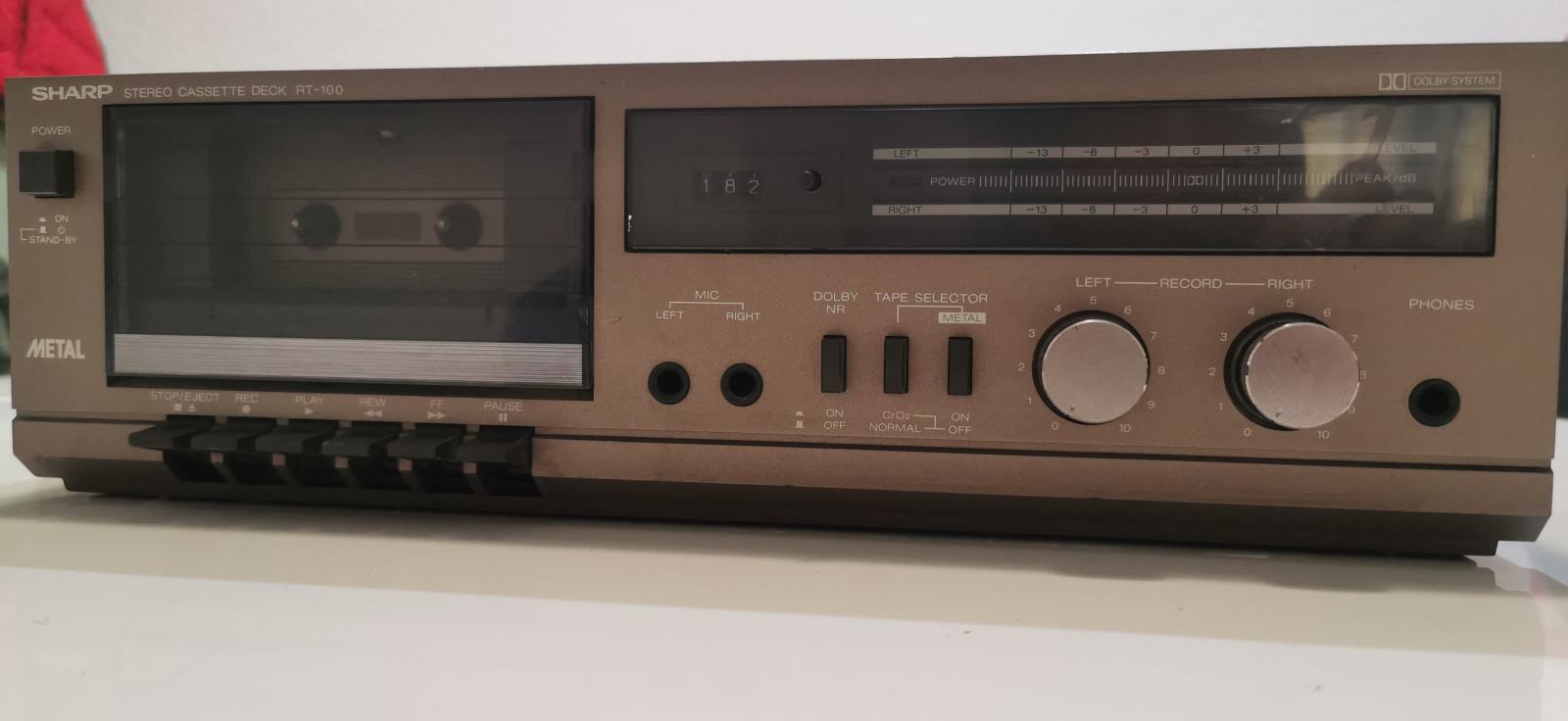 Sharp RT-100 Stereo Tape Cassette Recorder (1982-85)