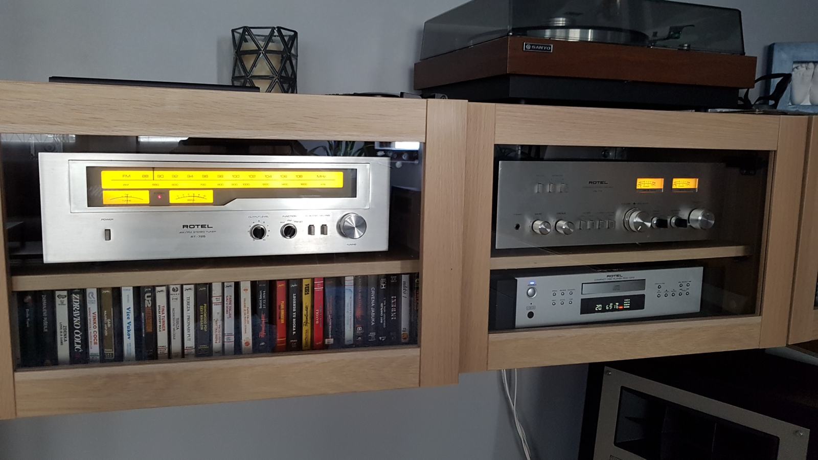Rotel RA-713 plus RT-725 vintage komplet