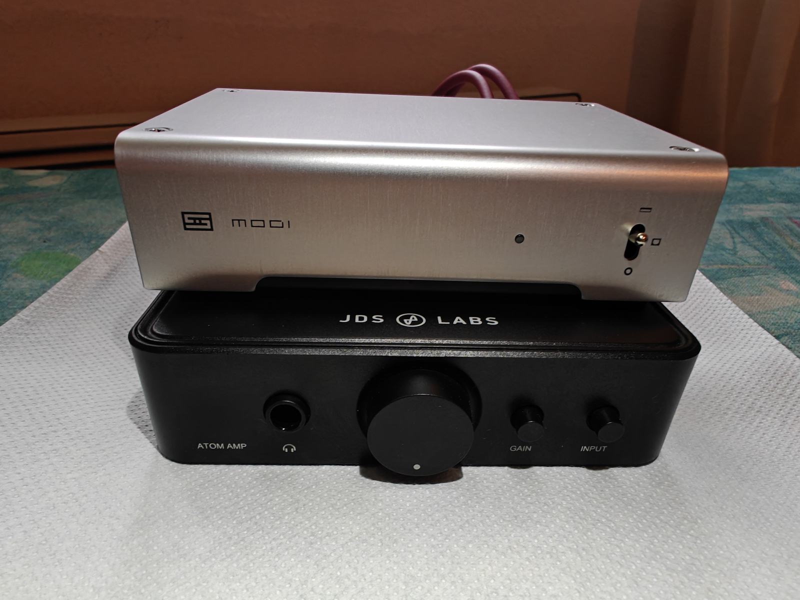 Schiit Modi 3 & JDS Atom stack + Pyst RCA cable (set)