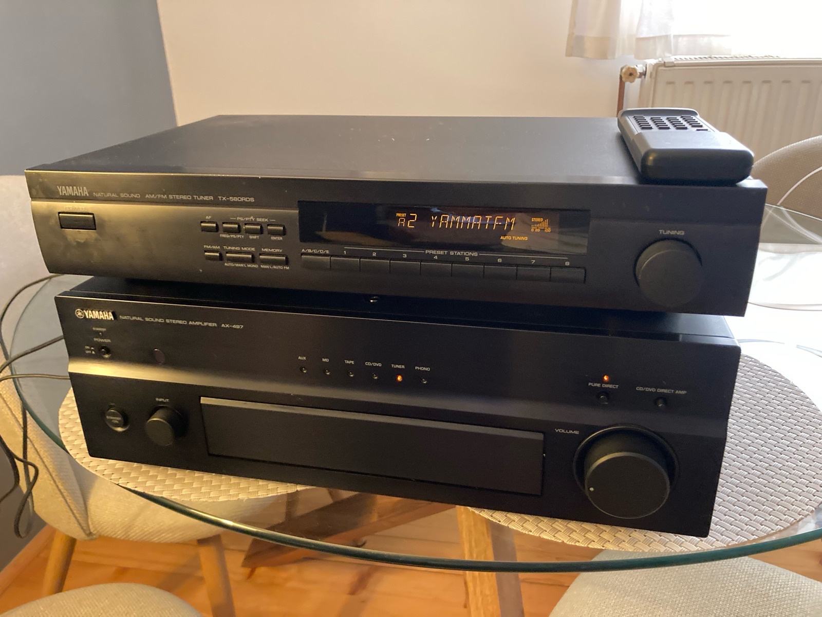 Yamaha pojačalo AX 497 + Tuner TX 580 RDS + Daljinac