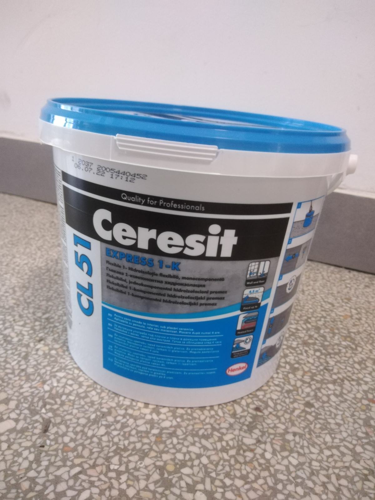 Ceresit CL 51 Express 1K tekuća brtvena folija 5 kg, NOVO, NEOTVARANO
