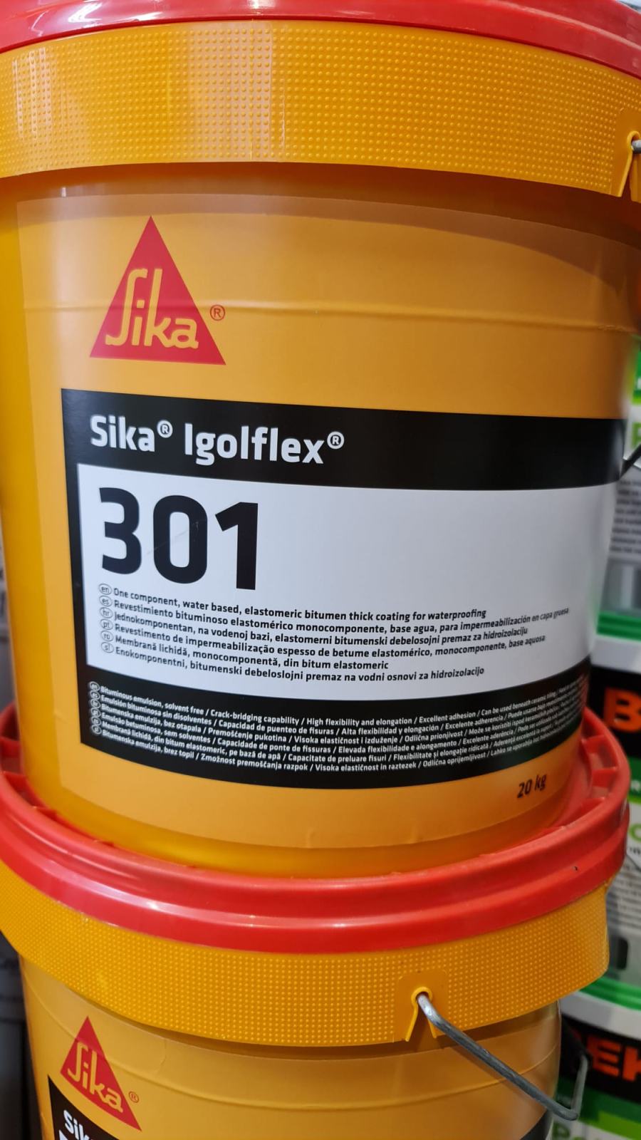 Hidroizolacija Sika Igolflex 301 bitumenska pasta 20kg 60eura/kom