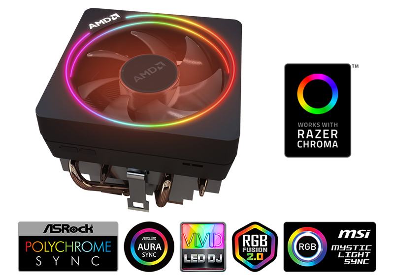 AMD hladnjak, Wraith Prism RGB Stock Cooler