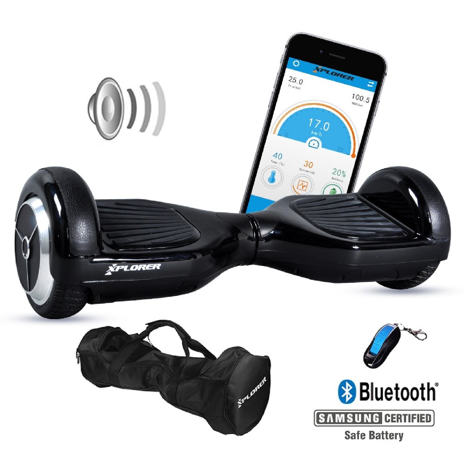 Xplorer Hoverboard City black 6 v2, bijela boja, akcija, HITNO!