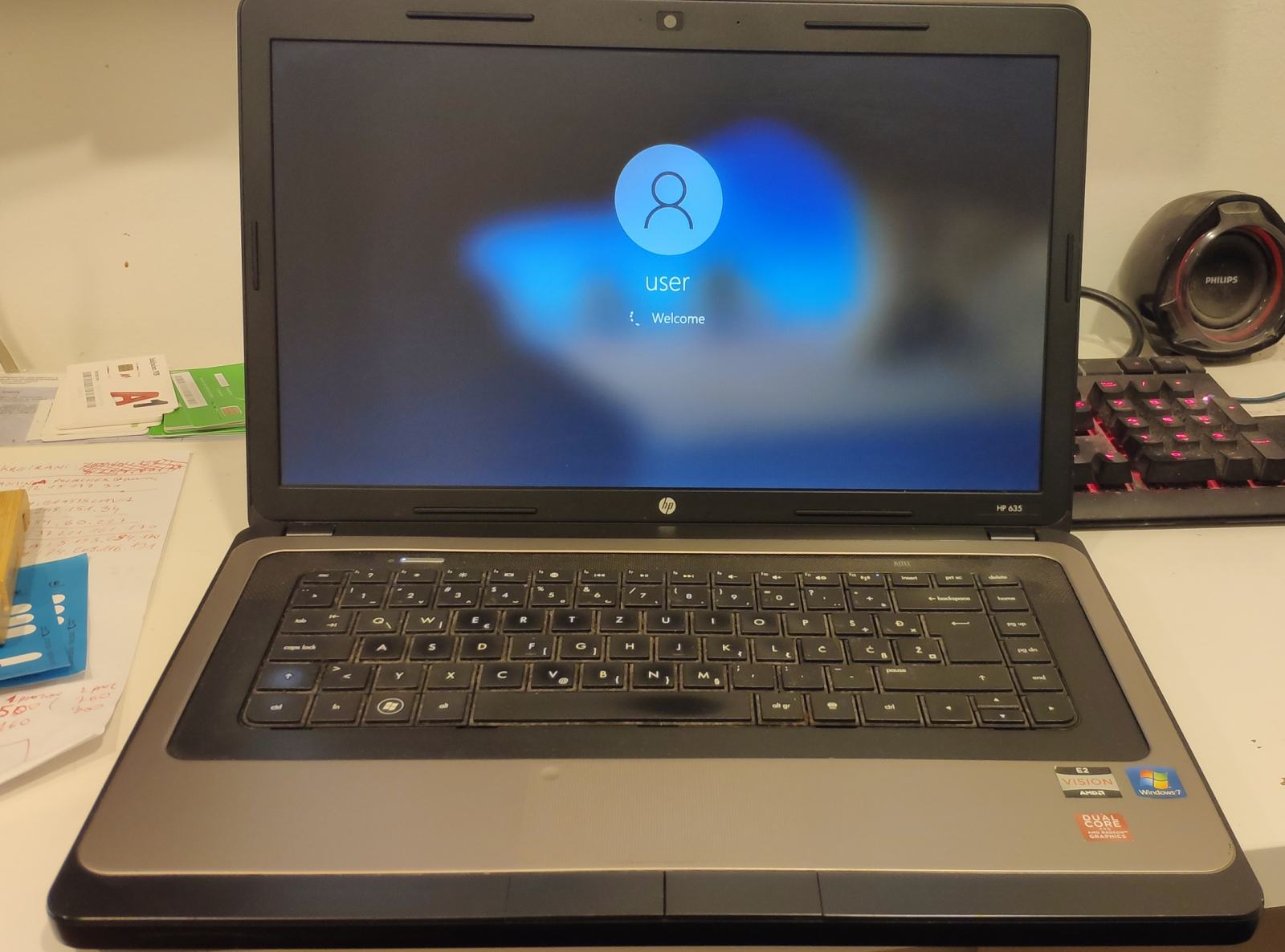 Laptop HP 635 E-450, Dual Core, 8GB RAM, 500GB HDD HD 6320, za office