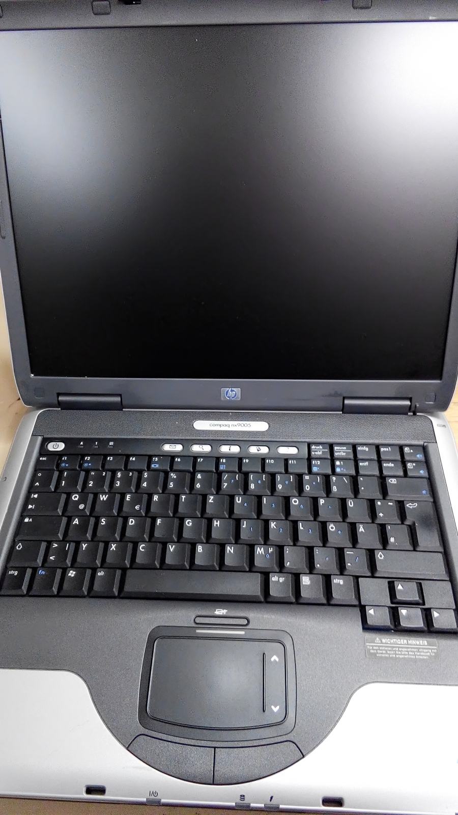 Laptop HP compag NX 9005