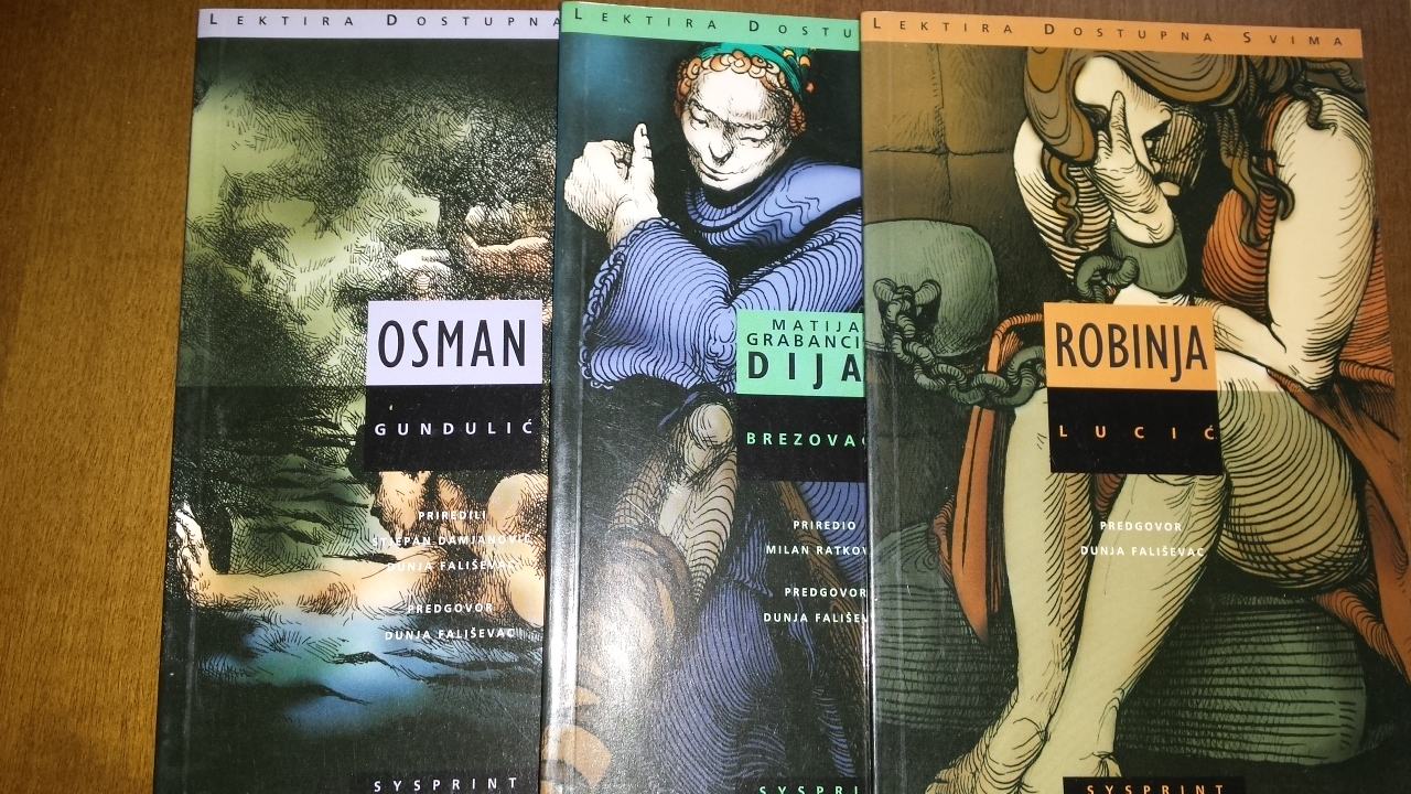 Komplet 3 knjige - Hanibal Lucić, Ivan Gundulić, Tituš Brezovački