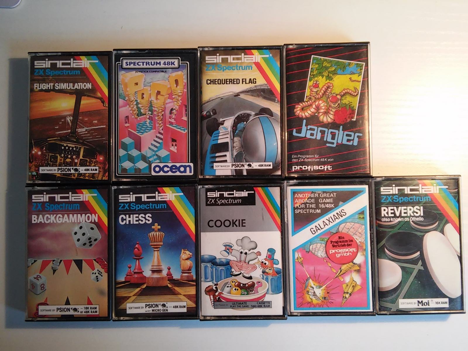 9 SINCLAIR ZX SPECTRUM IGRE - kazete, uključujuči COOKIE