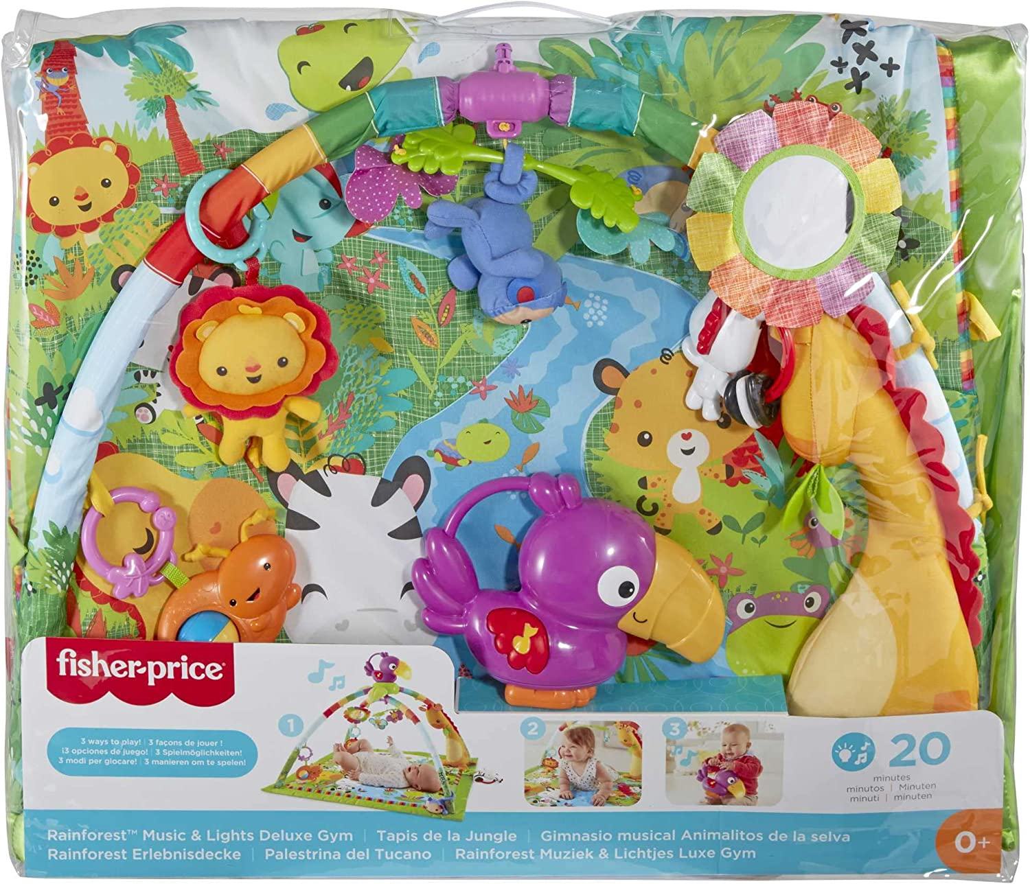 Fisher-Price GXC35 Rainforest Play Mat with Music and Lights