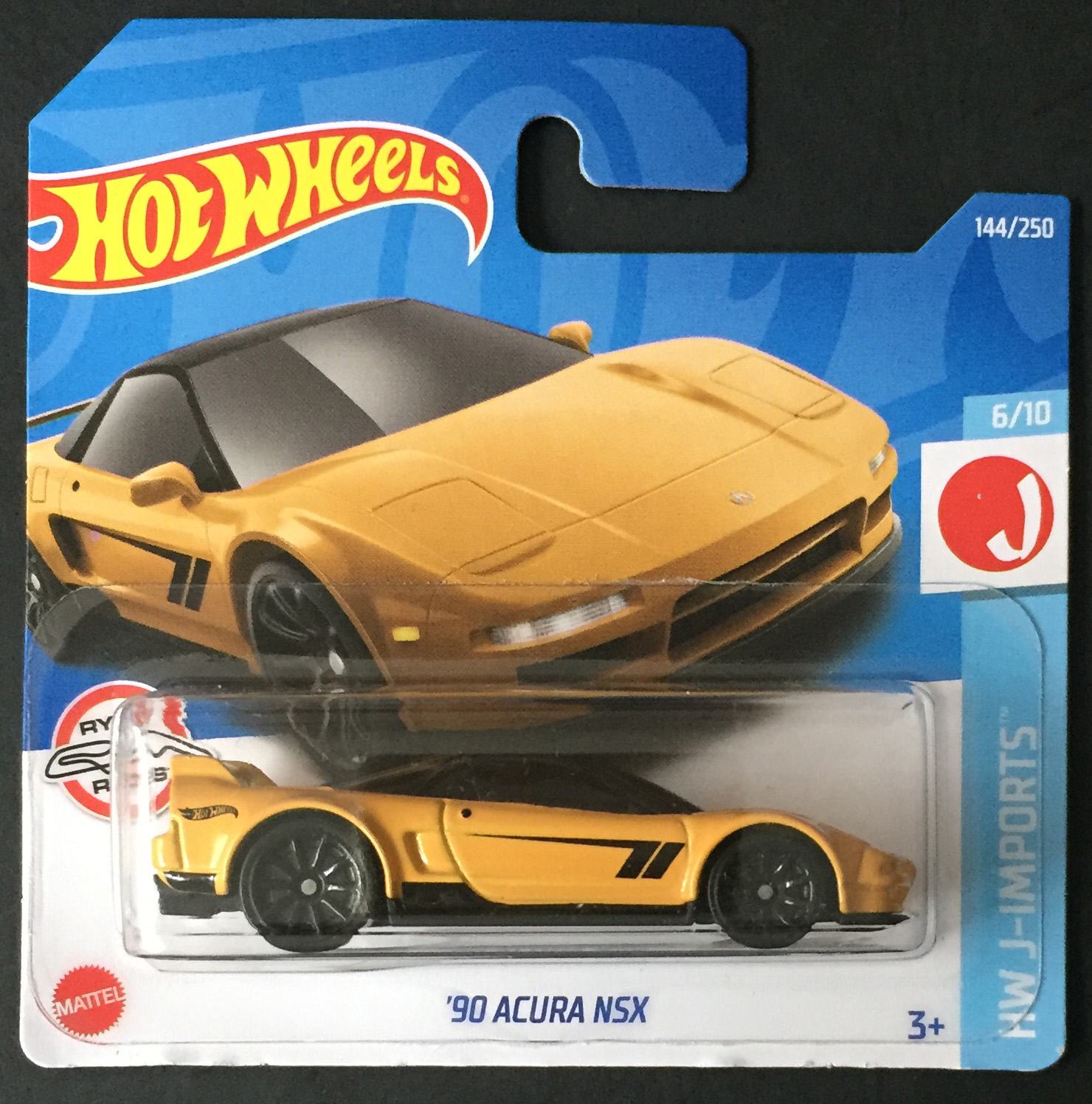 Hot Wheels ʼ90 Acura NSX (žuta).