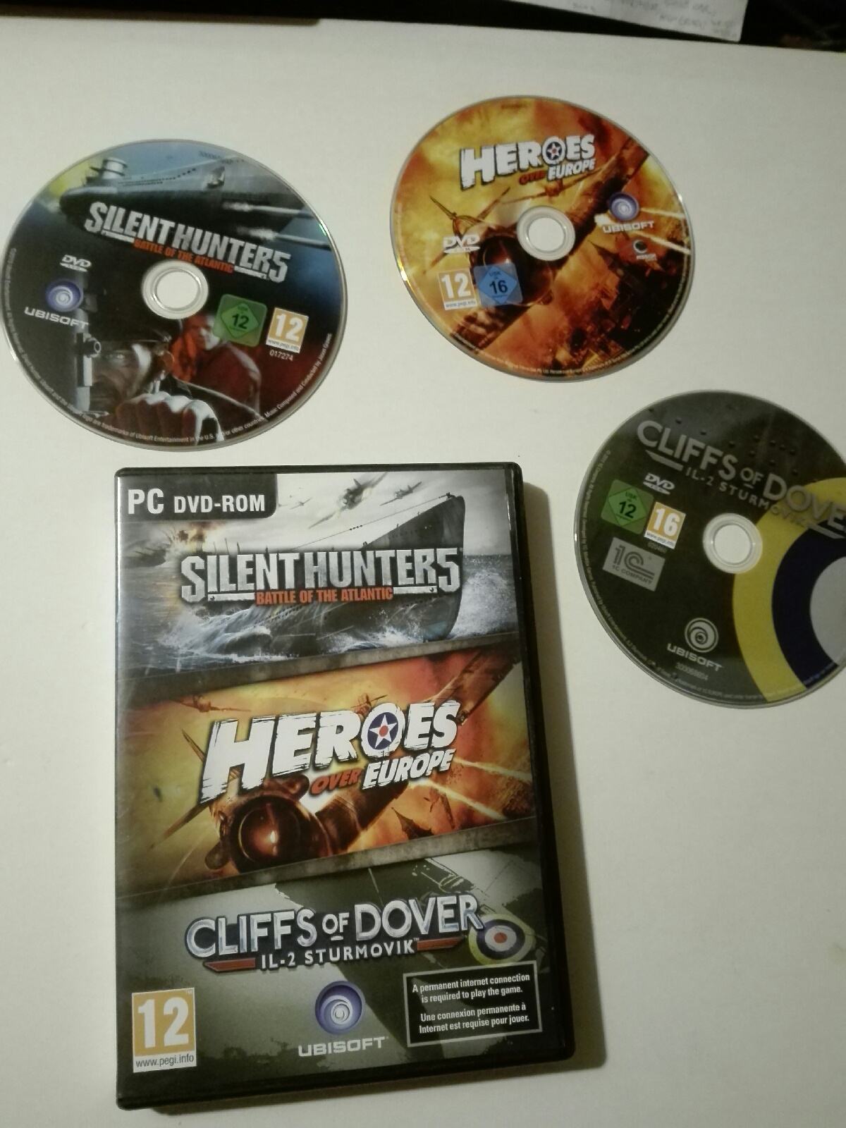 3 ratne igre za pc; dvd