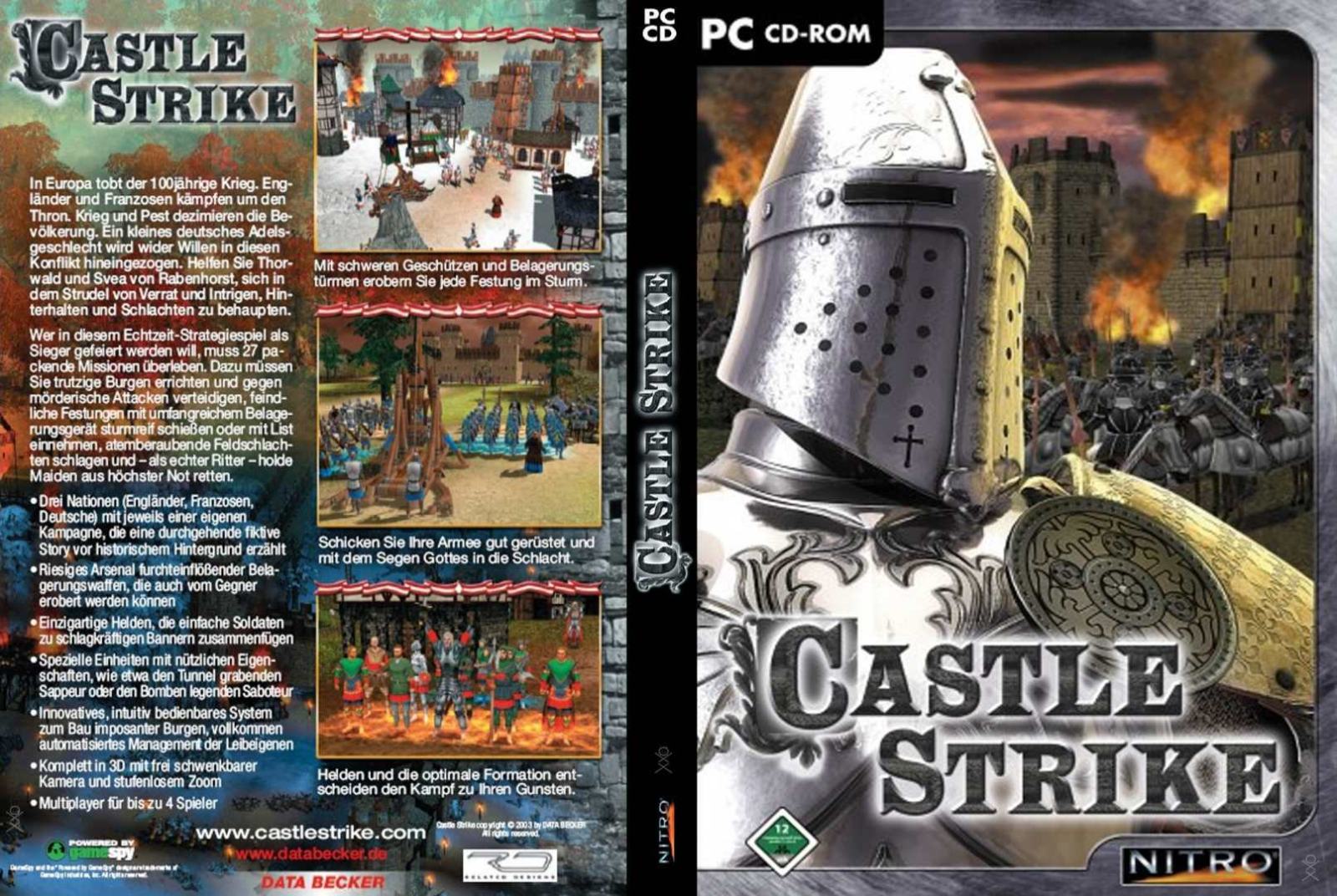 CASTLE STRIKE PC CD-ROM box.