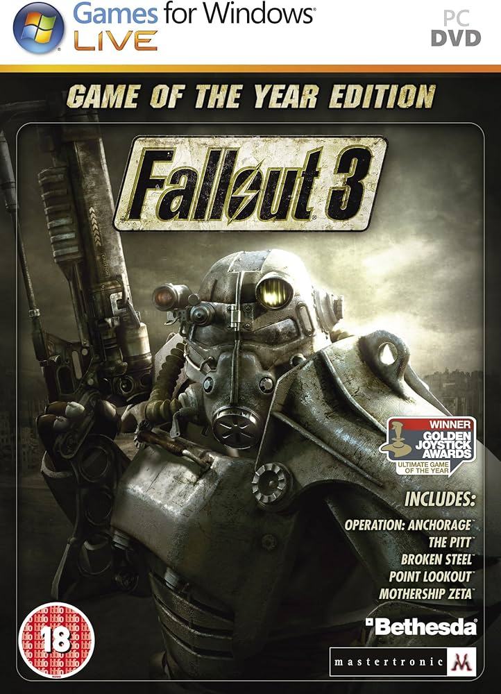 Fallout 3 GAME OF THE YEAR EDITION LIVE PC DVD