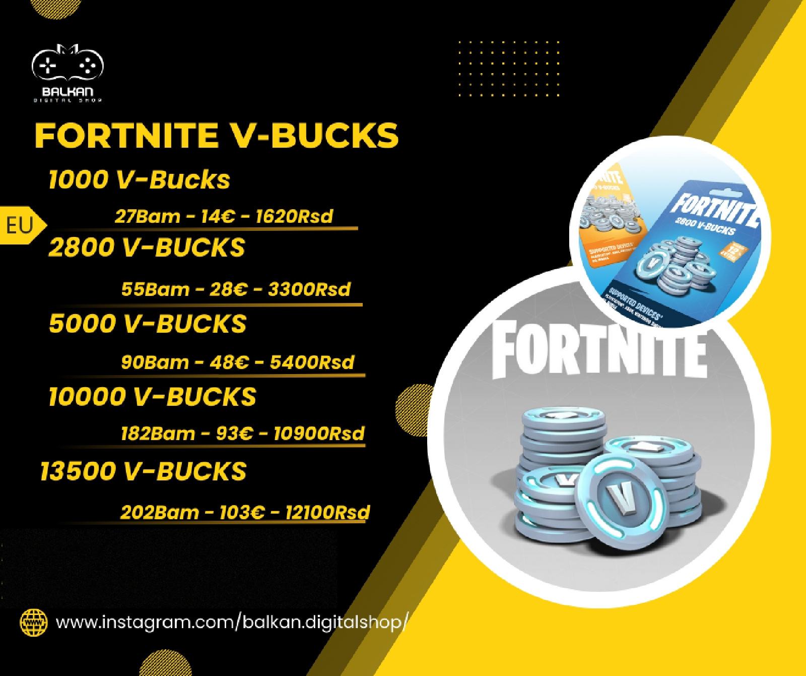 Fortnite V-Bucks Gift Card/Kartica