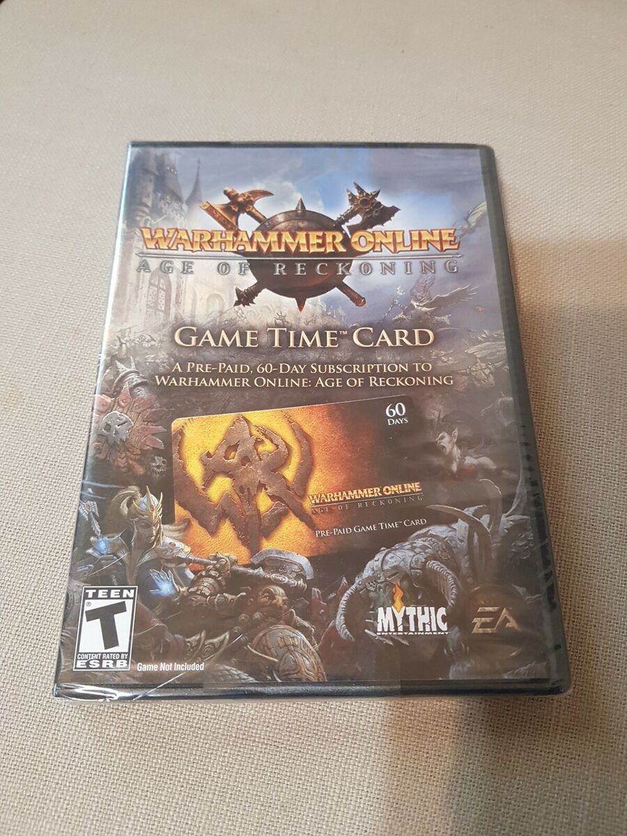 WARHAMMER ONLINE- AGE OF RECKONING - GAME TIME CARD NOVO!!!