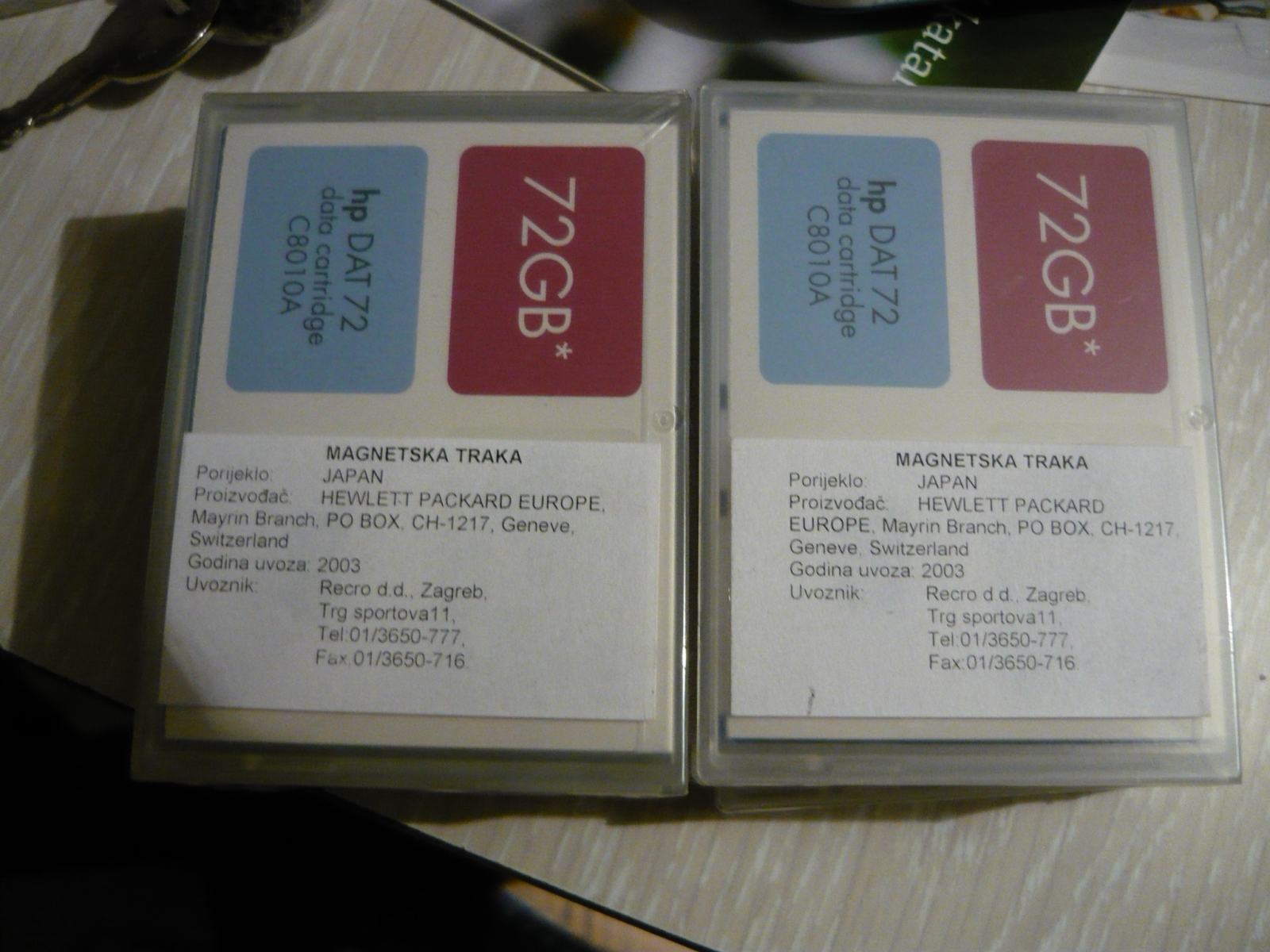 HP DAT 72 data cartridge C8010A, 72 GB,