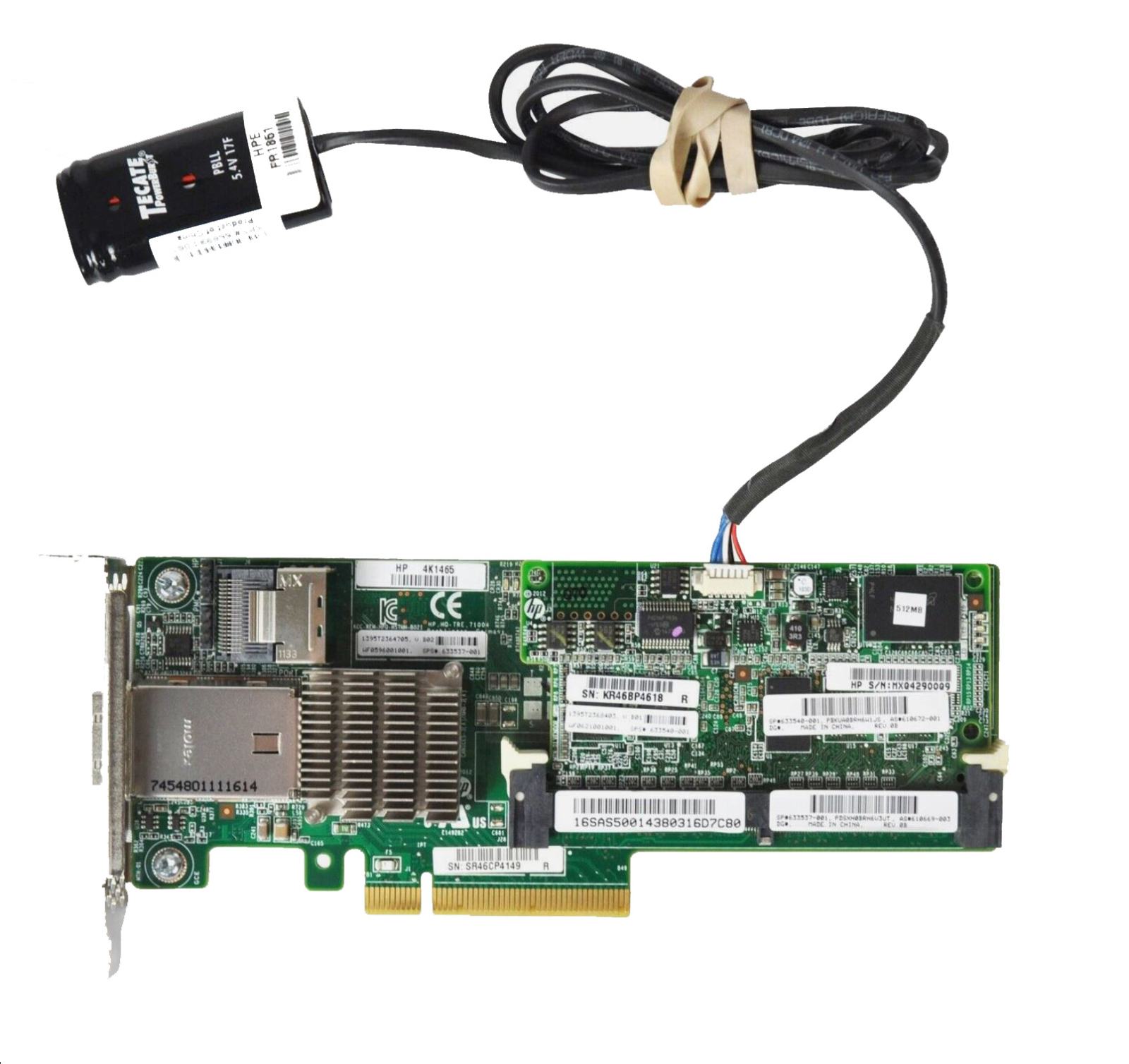 HP Smart Array P222 PCIe X8 Low Profile SAS Controller + baterija