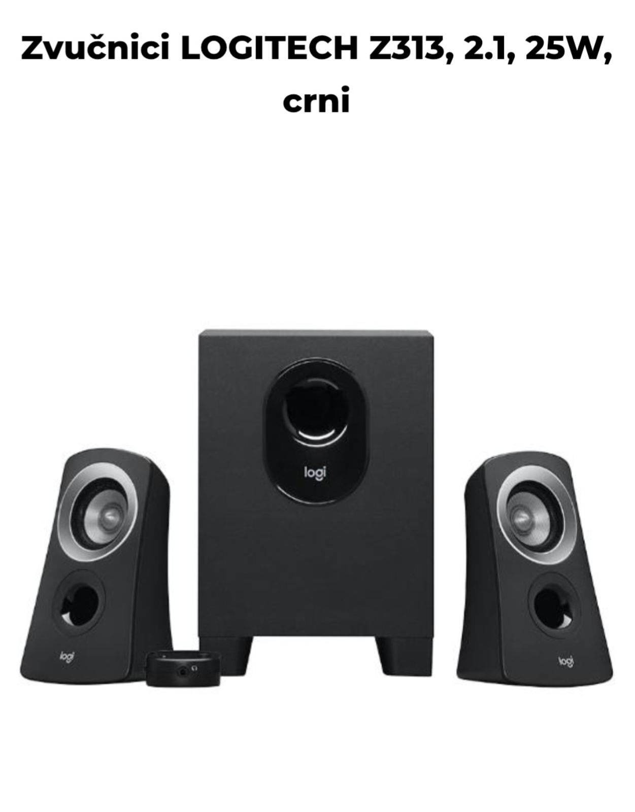 Logitech zvučnici Z313 i logitech blootuth adapter